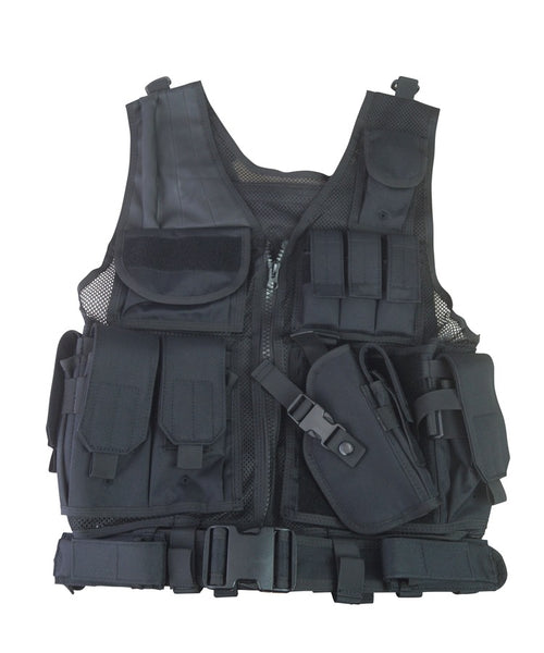 Cross Draw Tactical Vest - Black – Army and Navy Stores UK supply all ...