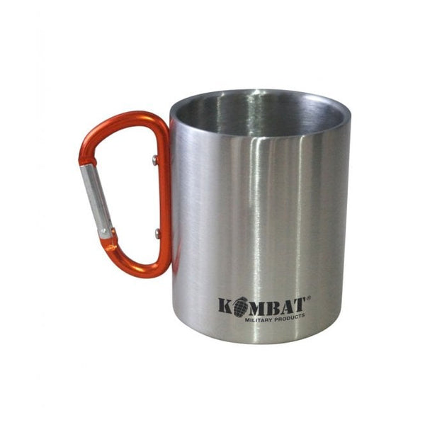 CARABINER Mug Stainless Steel - Silver / Orange – Army and Navy Stores ...